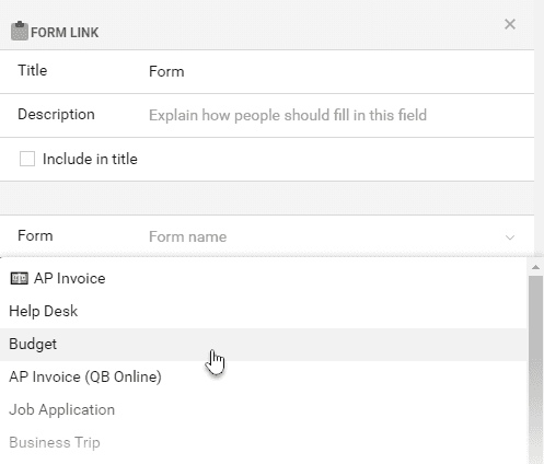 Form field types | Pyrus Help